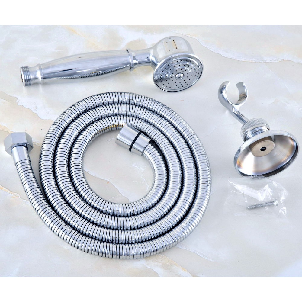 Chrome Finish Brass Hotel Bathroom Handheld Shower Spray Sprayer Head ...