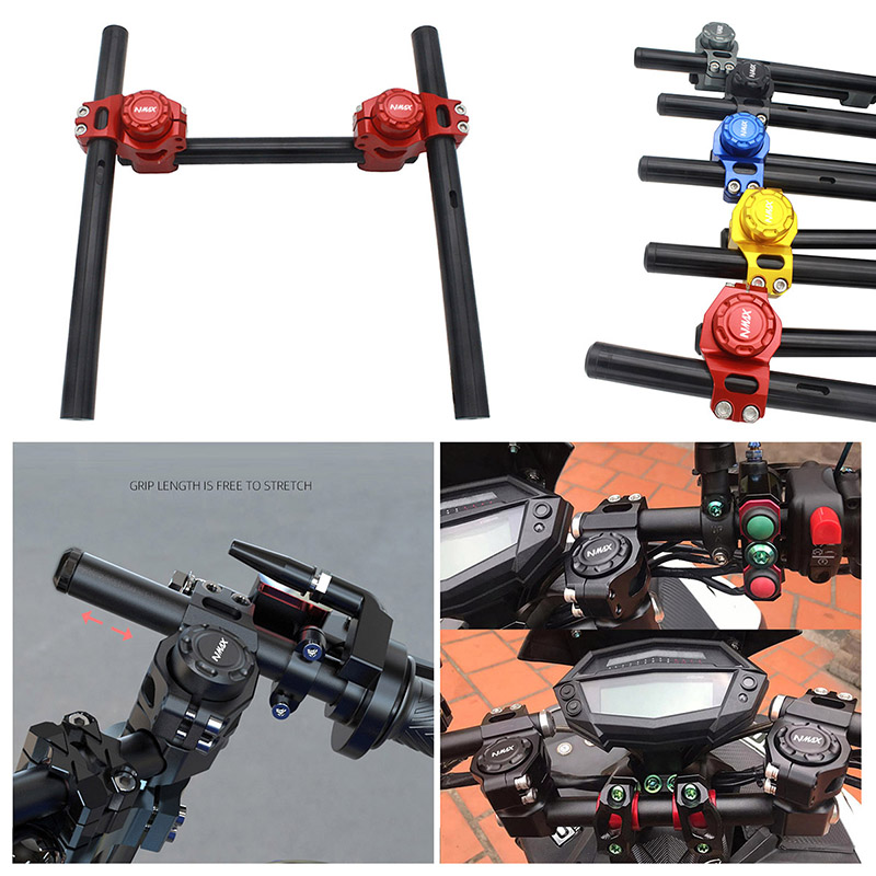 SEMSPEED NMAX Motorcycle CNC 22mm Handlebar Handle Bar Fork Tube Clipons For Yamaha NMAX 155 150 ...