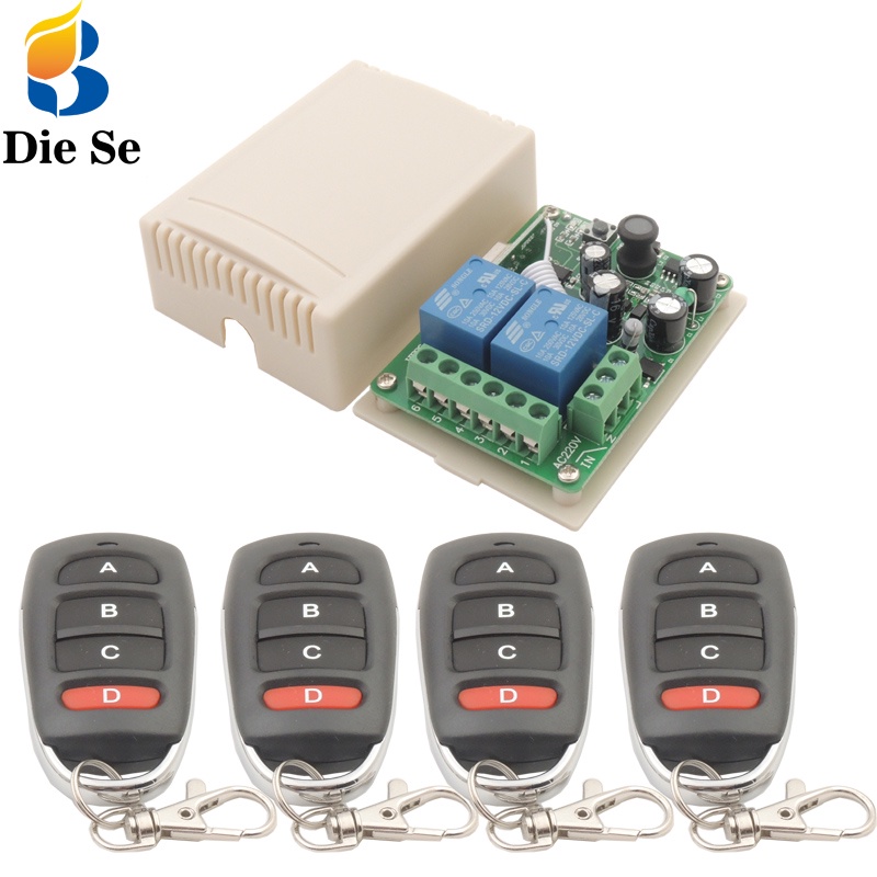 Diese 433 MHz Universal Remote Control Switch AC 110V 220V 10A 2CH rf ...