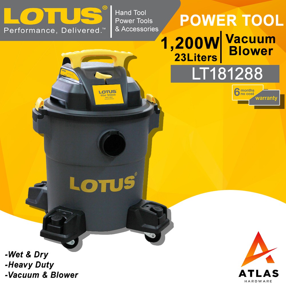 Lotus Wet/Dry Vacuum Plus BLOWER 1200W 6gal LT18128B | Shopee Philippines