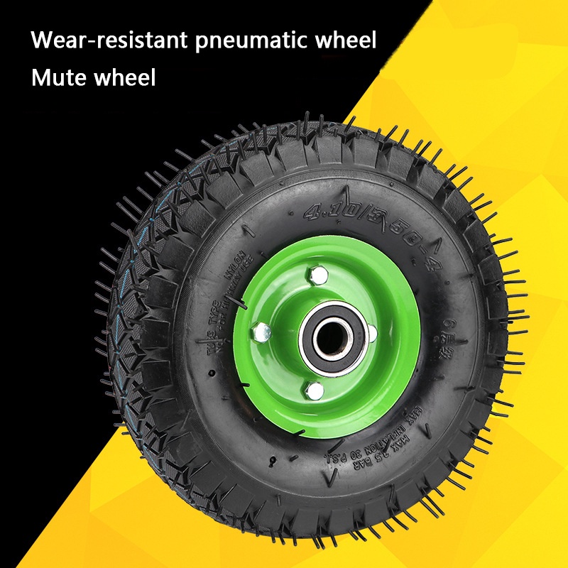 26cm 350-4 Inflatable Wheel Rubber Wheel Silent Caster Heavy Industrial ...