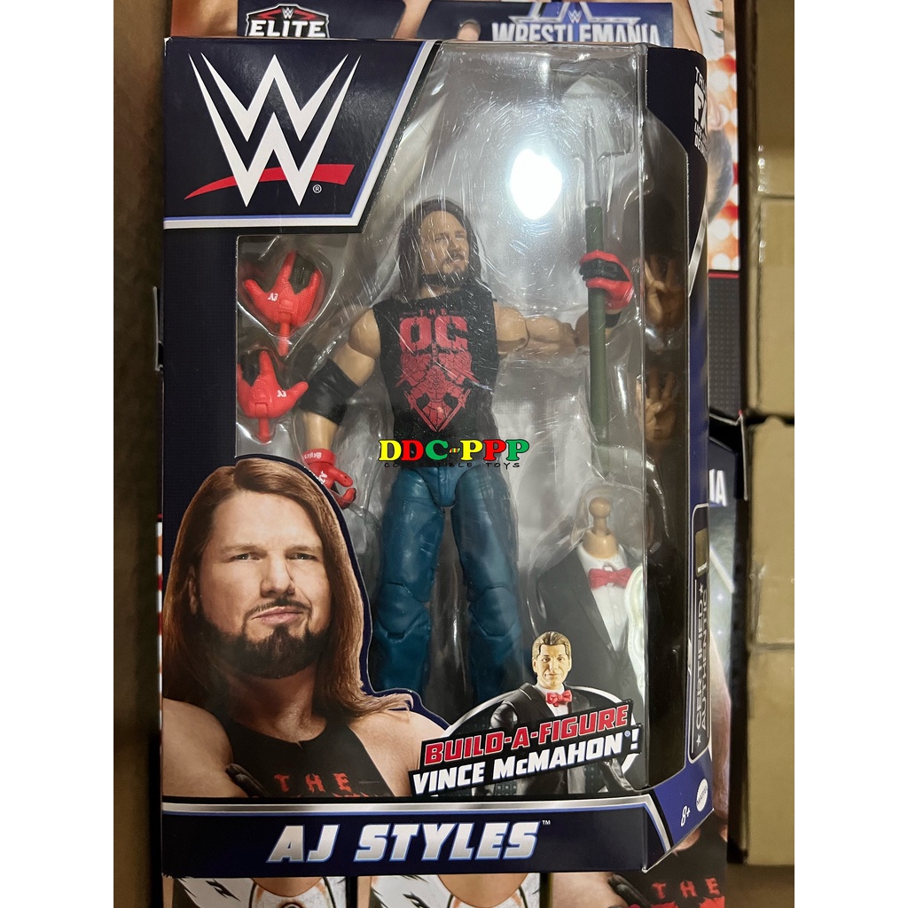 AJ STYLES - VINCE MCMAHON BAF - WWE WrestleMania 2022 Elite Action Figure MATTEL (SEALED ...