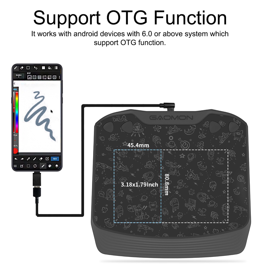 GAOMON S630 Graphics Drawing Tablet 8192 level pen pressure with 4 ...