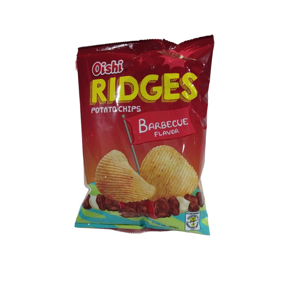 Oishi Ridges Bbq 60g OIS117 | Shopee Philippines