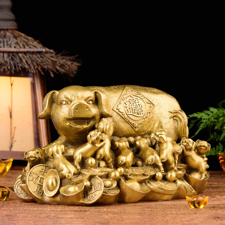 Statue of Copper Pig, Copper And Little Pigs | Shopee Philippines