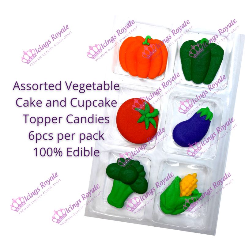 Assorted Vegetables Edible Cake and Cupcake Topper Candies | Shopee ...