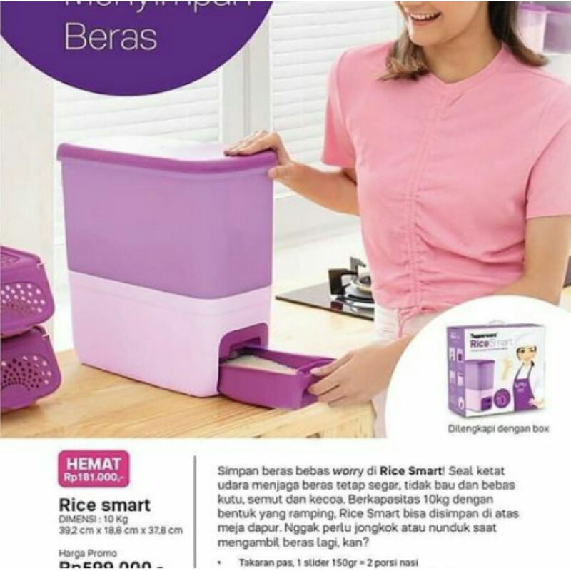 Rice Smart Saver Tupperware | Shopee Philippines
