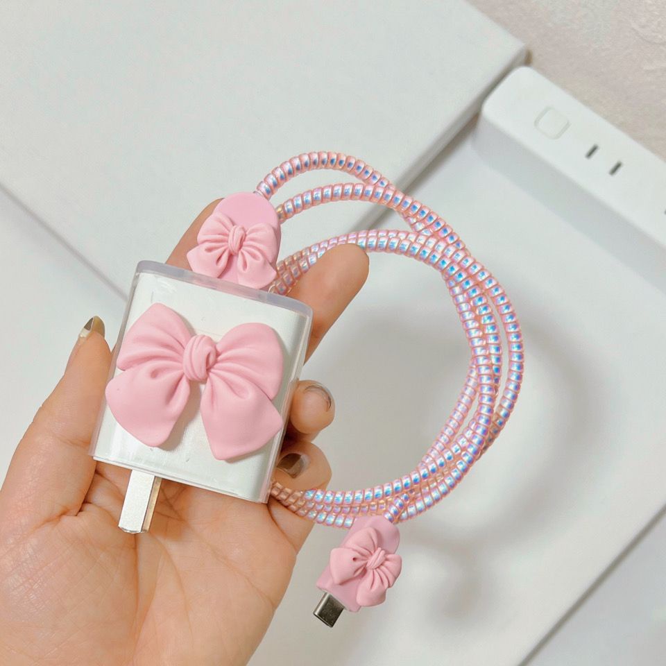 OPPO 4pcs/set Silicone Charging Cable Protector Cute Cartoon Charger ...
