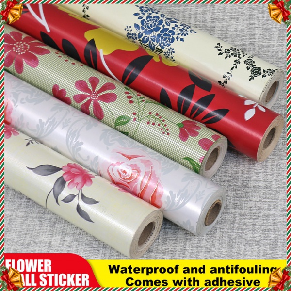 Flower wallpaper 10M*45CM European flower design PVC self-adhesive ...