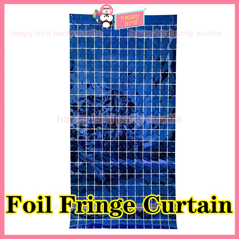 (Happy Bird) 2M Square Foil Fringe curtain party decor partyneeds party ...