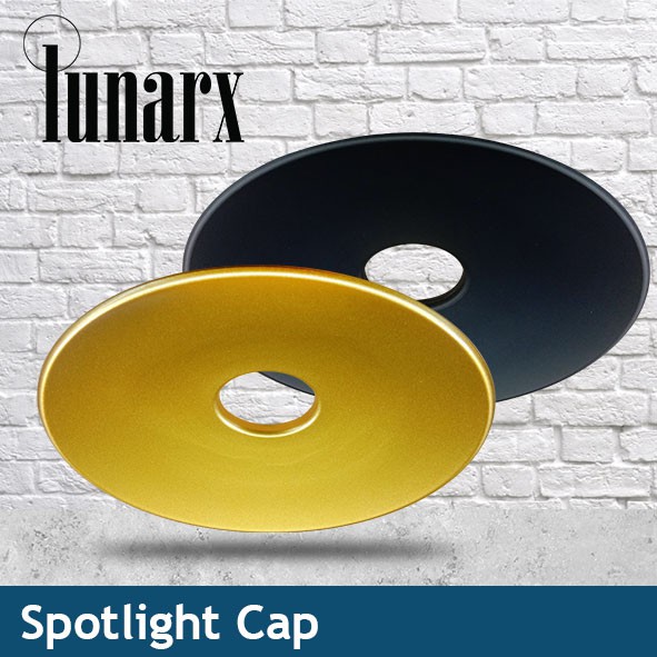 Lunarx Spotlight Cap | Black / Gold Lighting Fixture Pendant Lamp ...