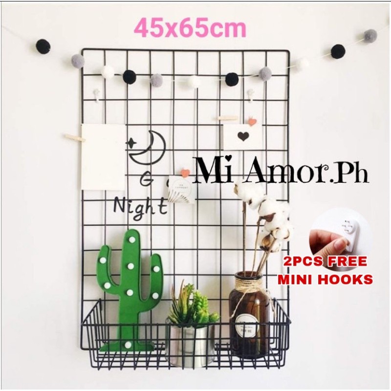 [45x65cm] Wire Wall Grid Iron Mesh Panel Photo Hanging Display Home ...