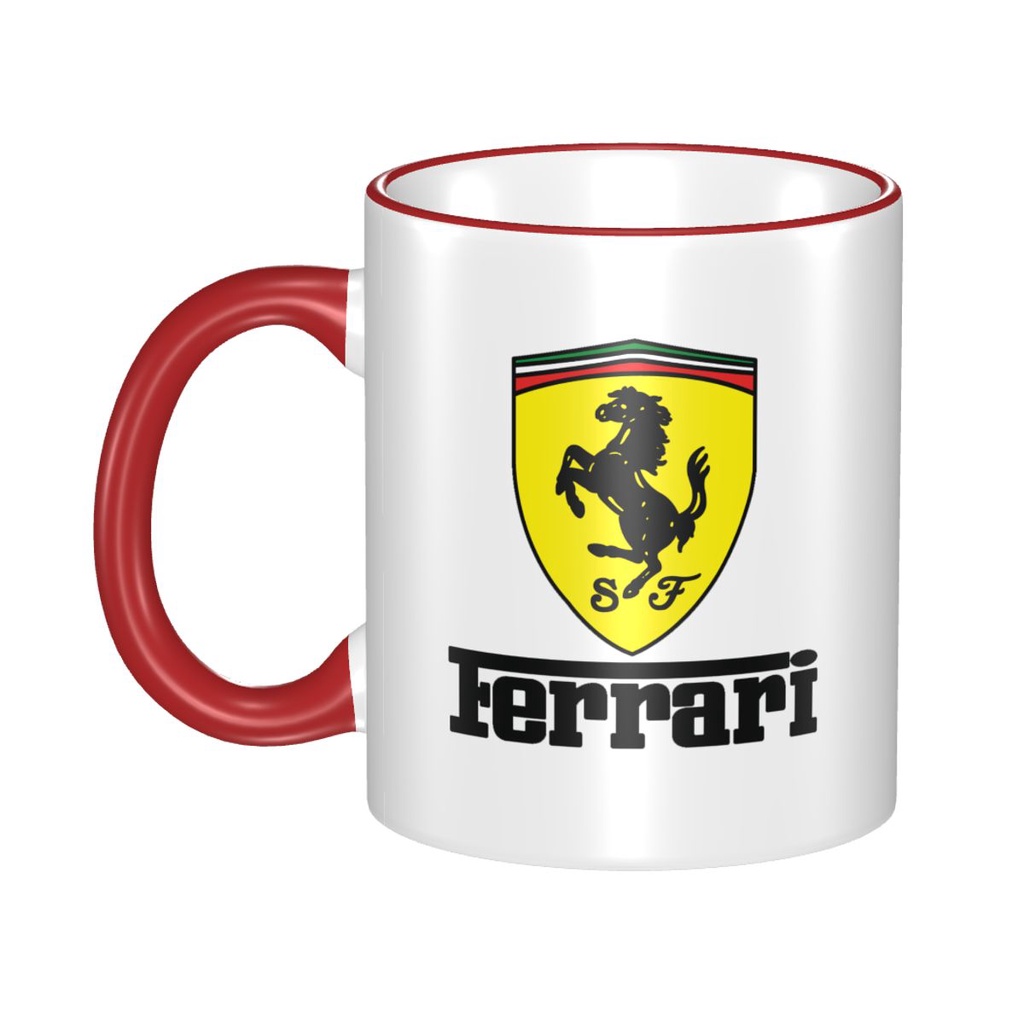 Ready Stock Ferrari Logo Mug Creative Coffee Cup Couple Simple Ceramic ...