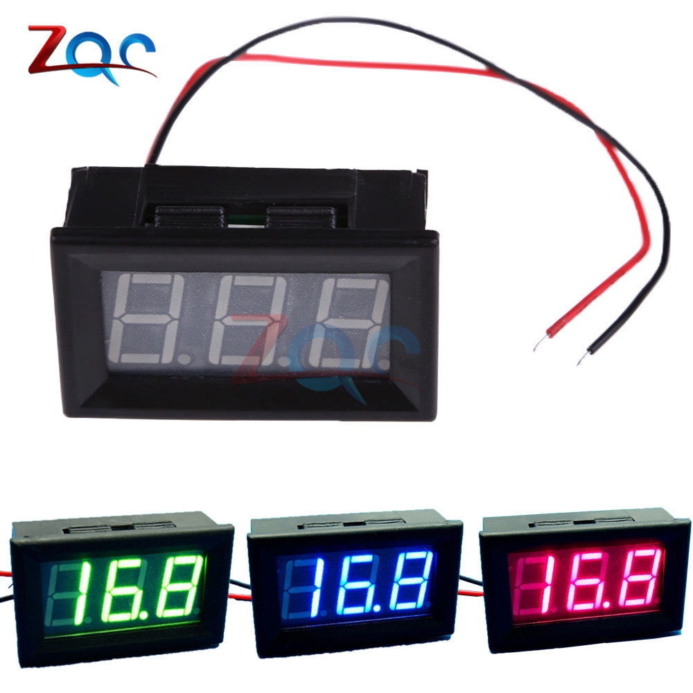DC 5V-120V 2 Wire 0.56'' LED Digital Voltmeter Voltage Meter Volt ...