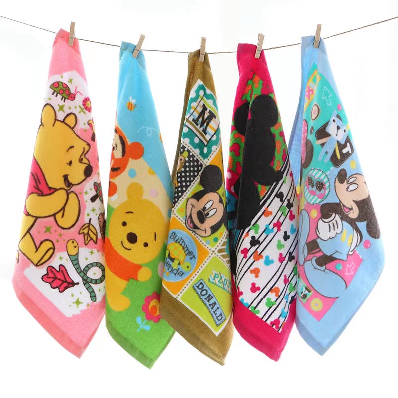 6pcs/12pcs Super soft Kids Boys and Girls Character Hanky Face Towel ...