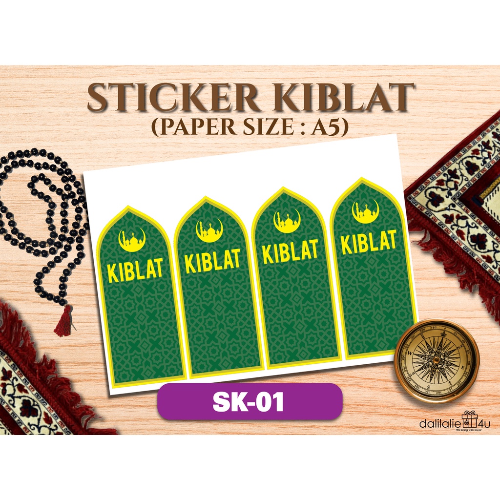 Sticker Kiblat/Sticker Arah Kiblat Sticker Kiblat | Shopee Philippines