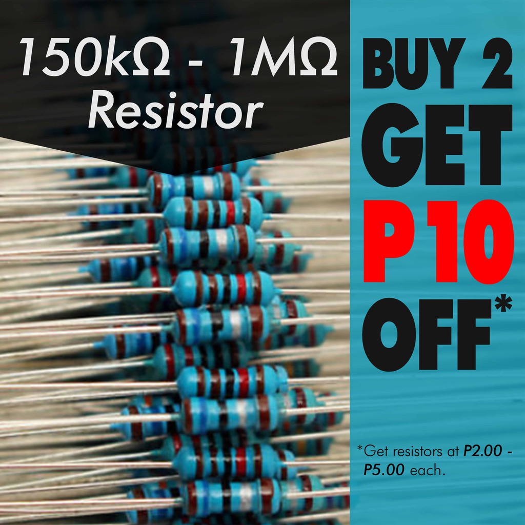 150k Ohms - 1M Ohm Resistor 1/4W 1/2W 1W Metal or Carbon Film Ω DIY ...