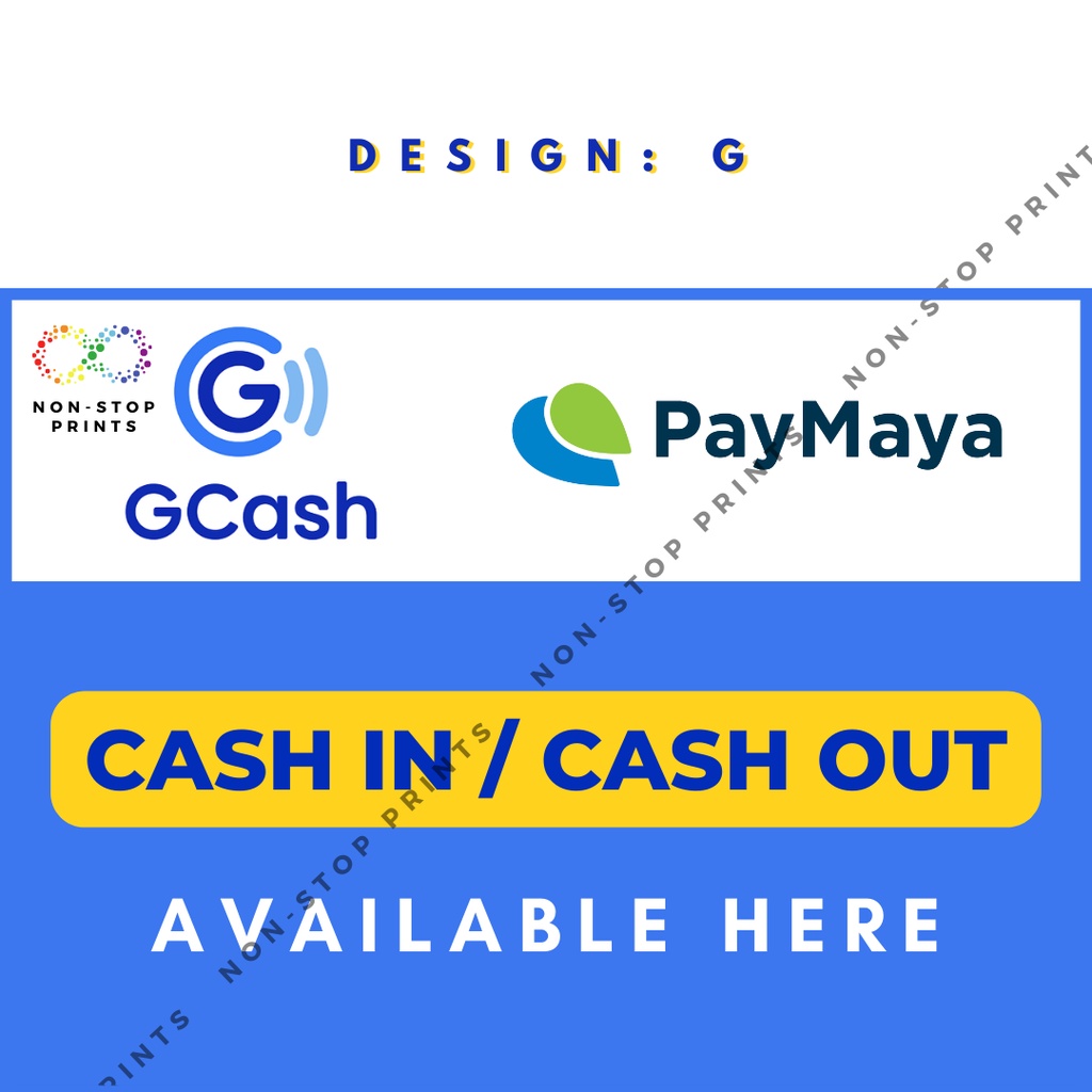 GCASH PAYMAYA SIGNAGE (CASH IN & CASH OUT SINTRABOARD) LOAD STANDEE A5 ...