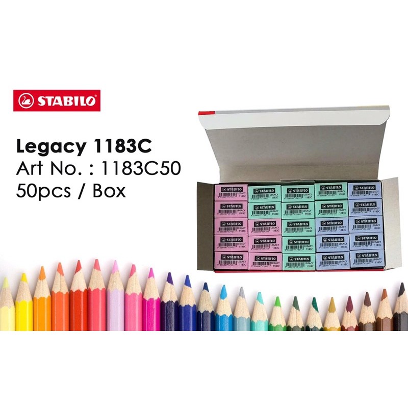 Stabilo 1183/1183C Eraser ( 50 pcs/box ) | Shopee Philippines