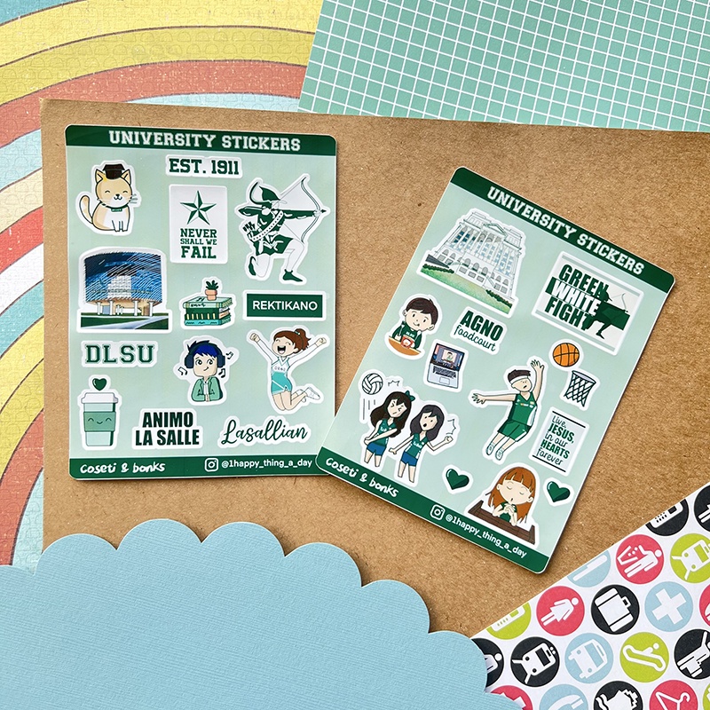 De La Salle University (DLSU), Water-resistant, Glossy Stickers (2 ...