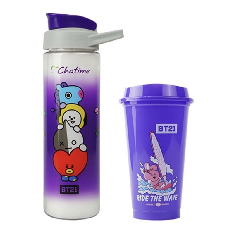 Cup + CHATIME Bottle BT21 (safe packing) | Shopee Philippines