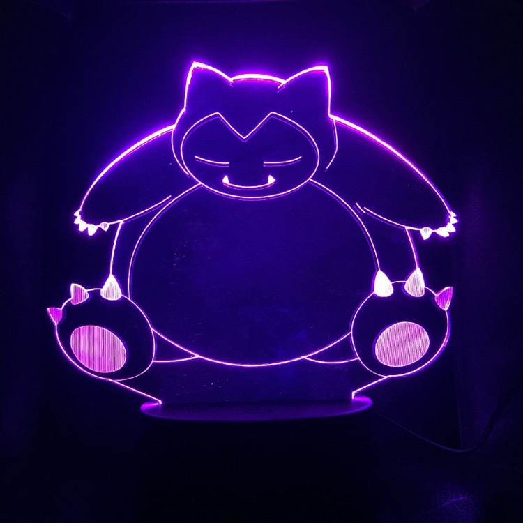 Pokemon Gengar Haunter Gastly 3D Illusion Nightlights Anime Lamp Visual ...