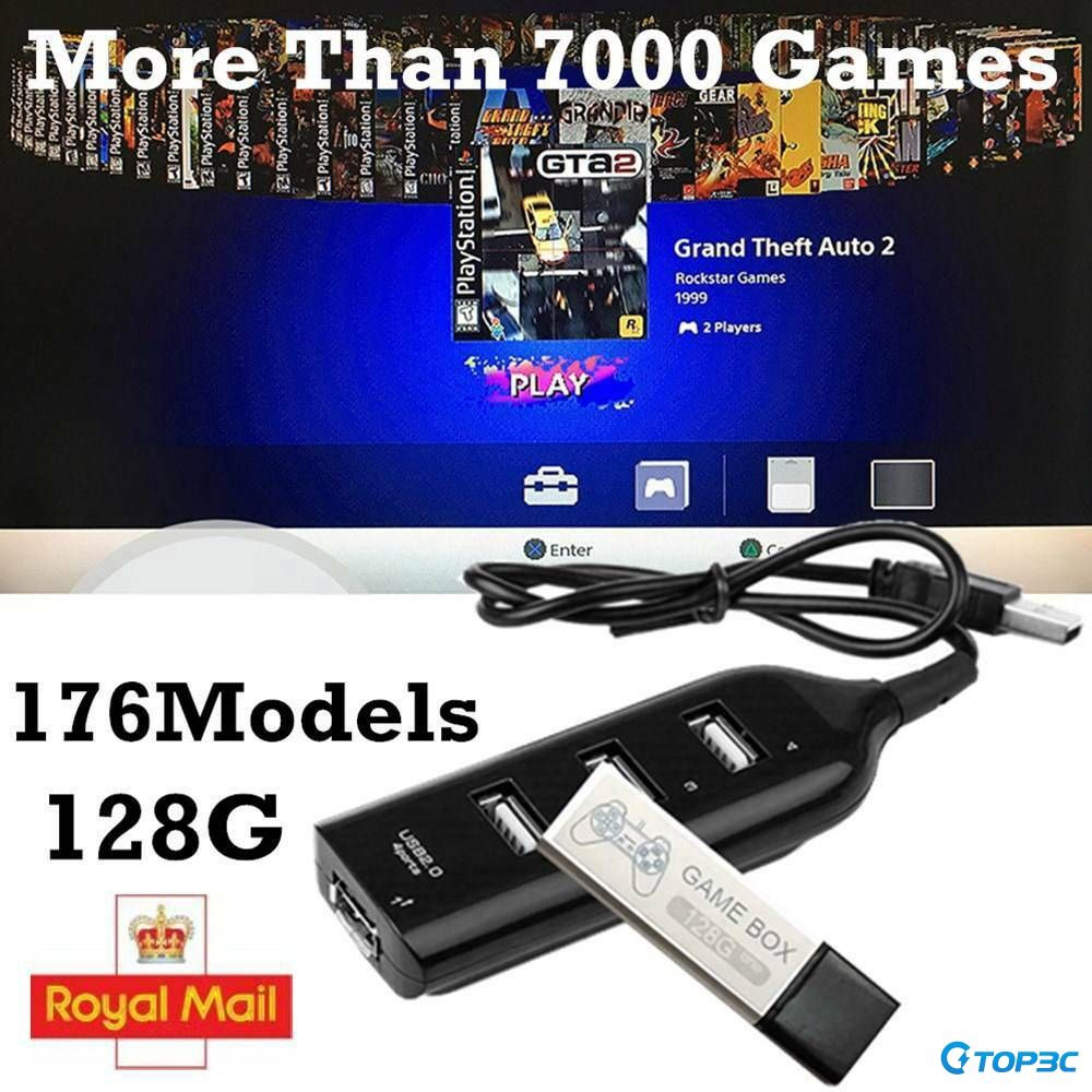 128G PS1 MINI True Blue Mini Crackhead Pack For Playstation Built-in ...