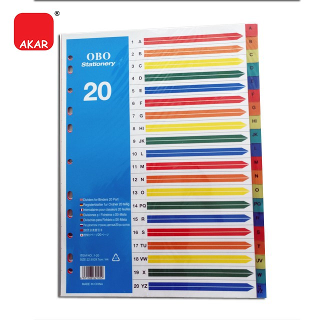 OBO A4 Size A~Z Index Divider | Shopee Philippines