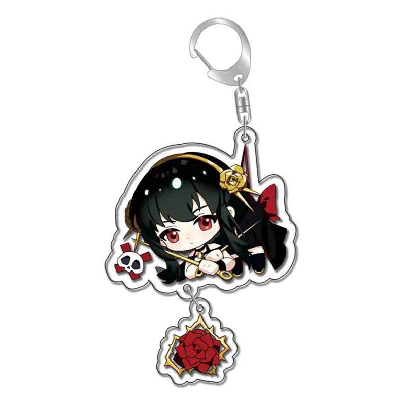 Anime SPY X FAMILY Key Chain Acrylic Cartoon Loyor Anya Yor Figure ...
