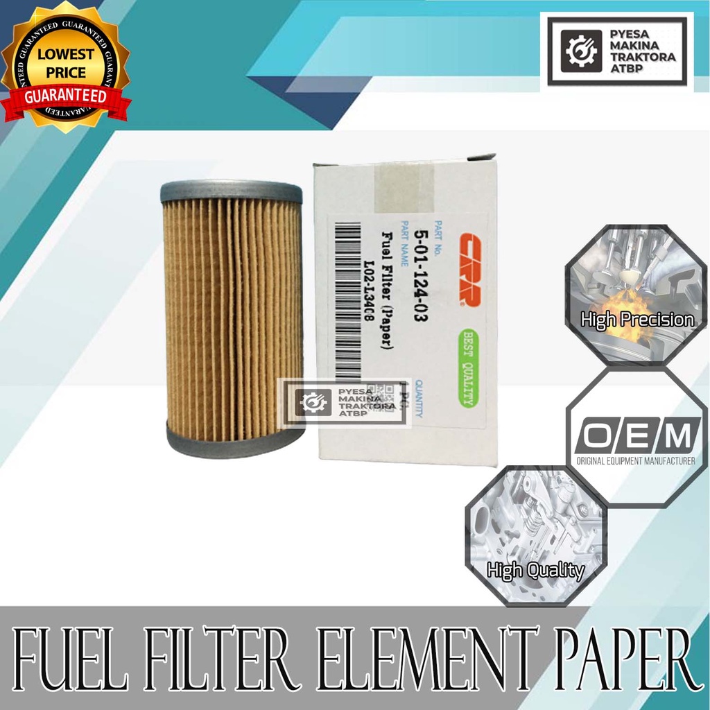 Fuel filter Element Paper 5-01-124-03 for Kubota Harvester | Shopee ...