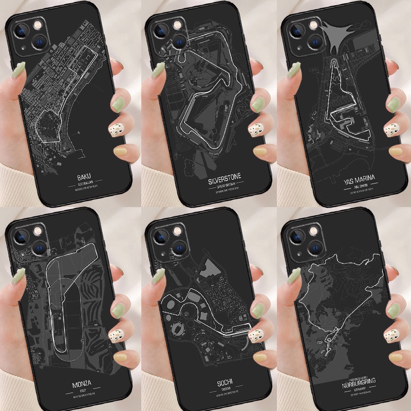 Formula 1 Racing Circuit Silicone Soft Cover For iPhone 13 12 11 Pro ...