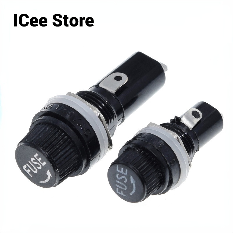 5Pcs Glass Fuse Holder 5x20 Fuse Tube Socket Fuse Holder | Shopee ...