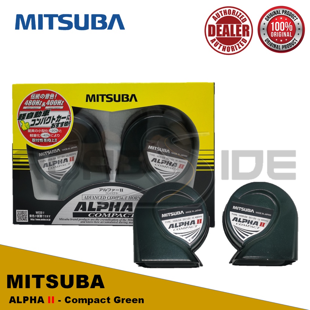 Mitsuba Alpha II Horn Compact (Green) 480Hz/400Hz 12 Volts (HOS-04G) | Shopee Philippines