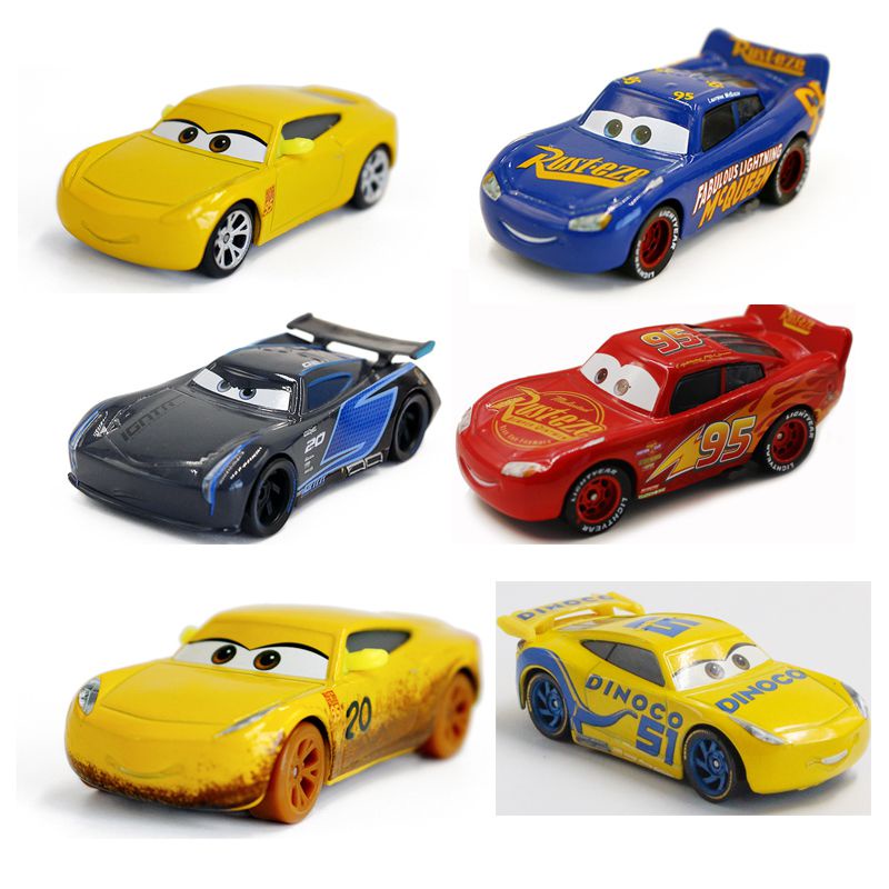 Vibrant Cars 3 Champion Mcqueen Black Storm Jackson 51 Racer Model ...