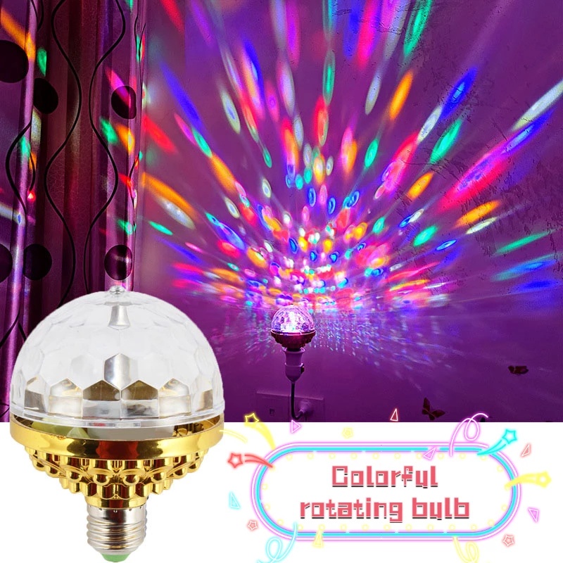E27 6W Rotating Crystal Ball / RGB LED Stage Light Bulb /RGB Dj Disco ...