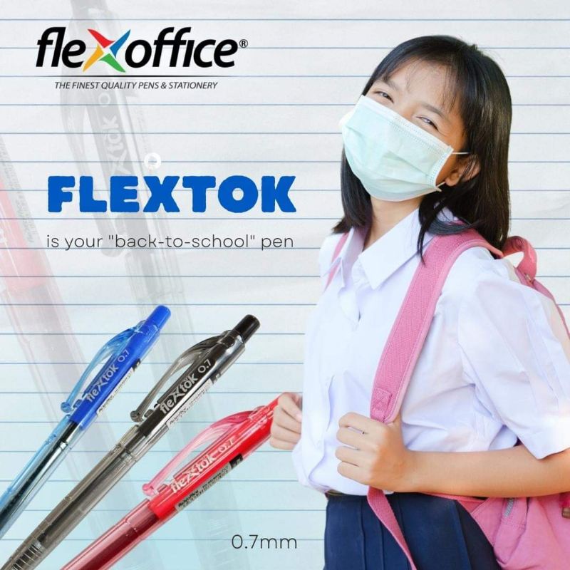 FlexOffice Flextok FO-GELB036 Smooth Ink Pen - 0.7mm | Shopee Philippines