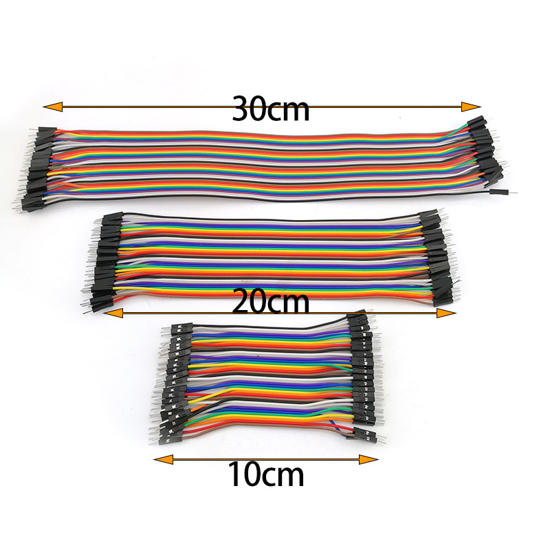 10cm 20cm 30cm Jumper Wire 40pin Dupont Jumper Line Male to Male plug ...