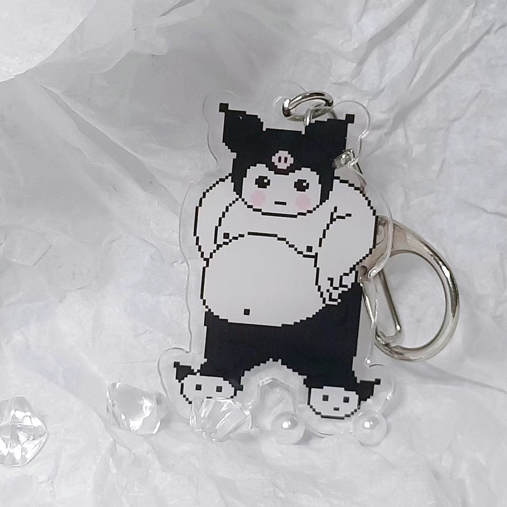 Muscle Charm Sanrio Muscle Keychain Macho Melody Kuromi Cinnamon Dog ...