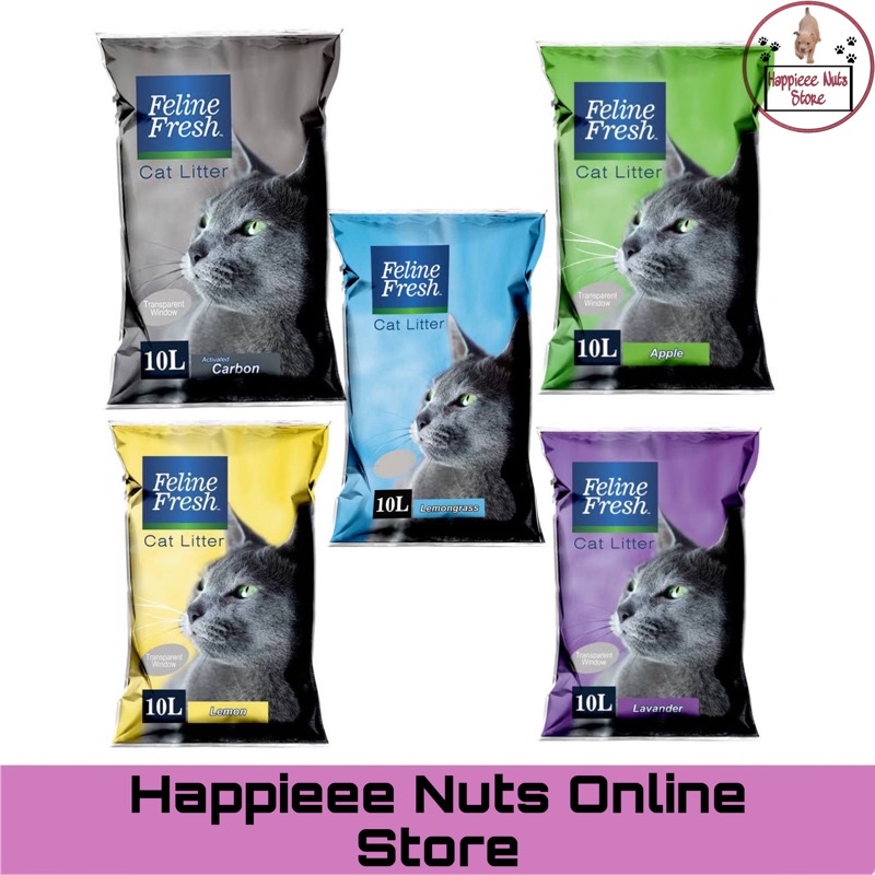 Feline Fresh Cat Litter Sand Scent 10L Lemon LemonGrass Lavender ...