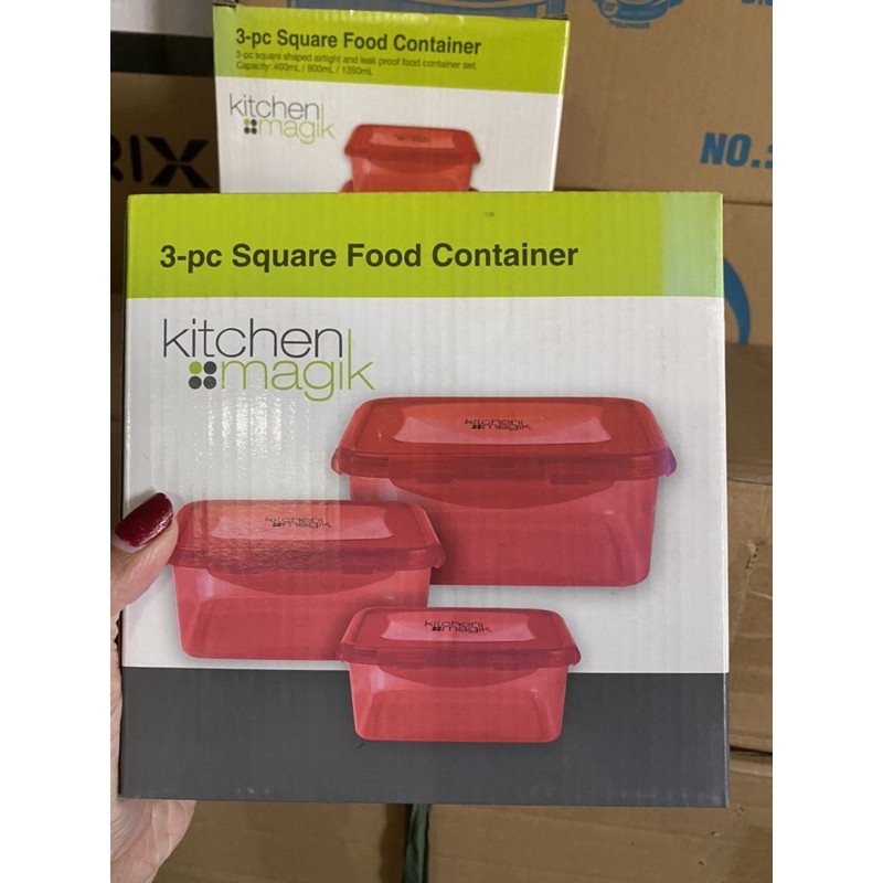 SALE‼️ Avon 3 pc Square Food Container Kitchen Magik | Shopee Philippines