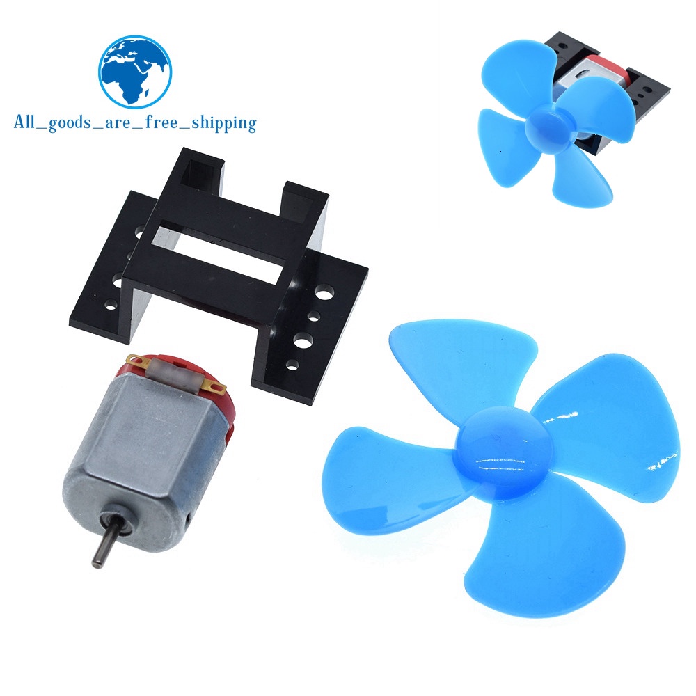 1Set DC Micro 130 Gear motor with fan blade SMAll propeller 3-6V For ...