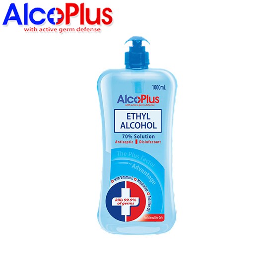 AlcoPlus Ethyl Alcohol 70%, 1 liter - Blue | Shopee Philippines
