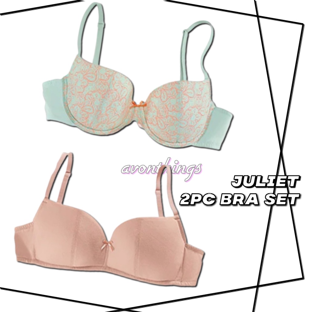 AVON Juliet 2PC Assorted Bra Set (1pc non wire and 1pc underwire ...