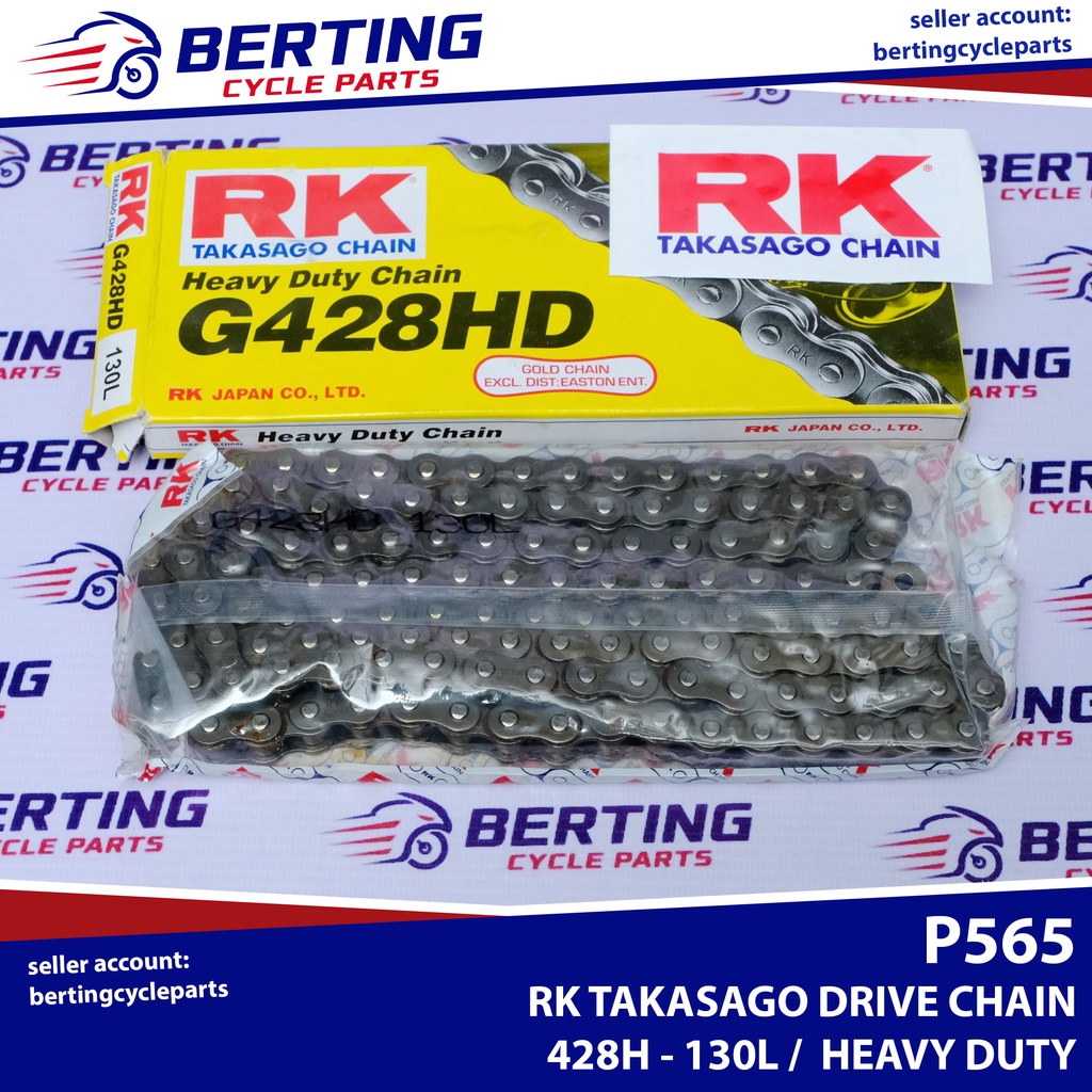 DRIVE CHAIN RK TAKASAGO 428H 110L 120L 130L Motorcycle Chain Genuine ...