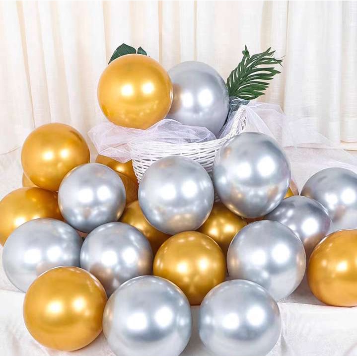 10inch 10/20pcs chrome balloon metallic latex chromium balloon birthday ...