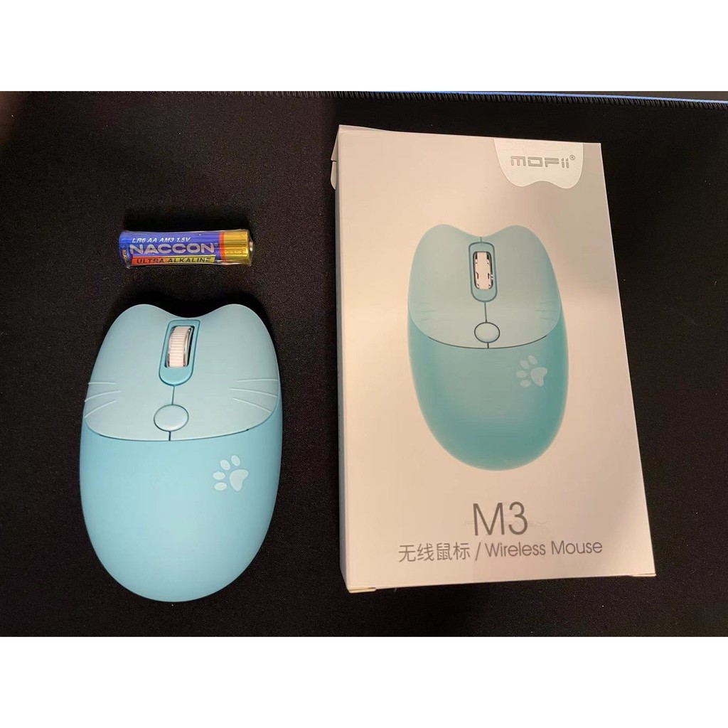 MOFii M3AG Super Cute Kitty Cat Shape Wireless Mute Mouse Gaming Mouse ...
