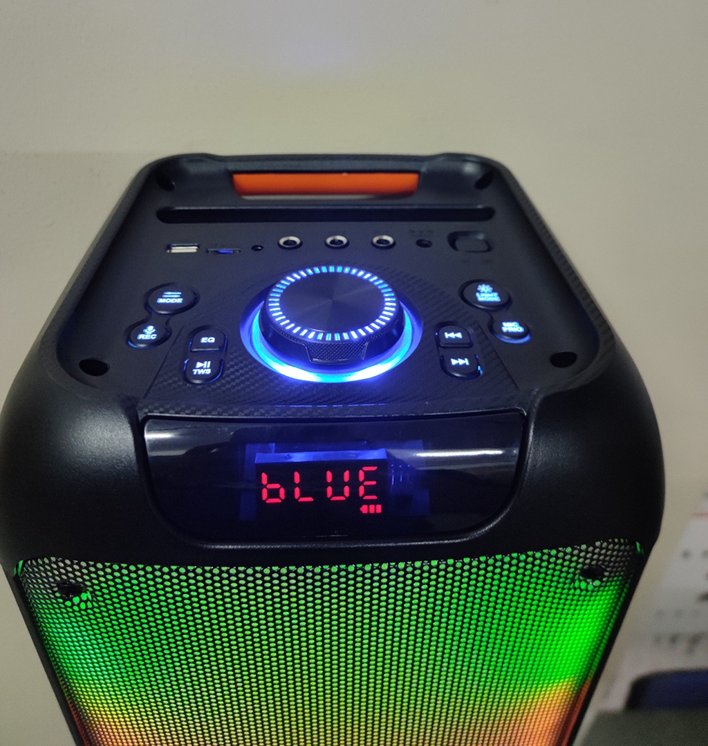 KASSEL 2x8" Flame Lamp TWS Portable Bluetooth Speaker Free Wireless Mic ...