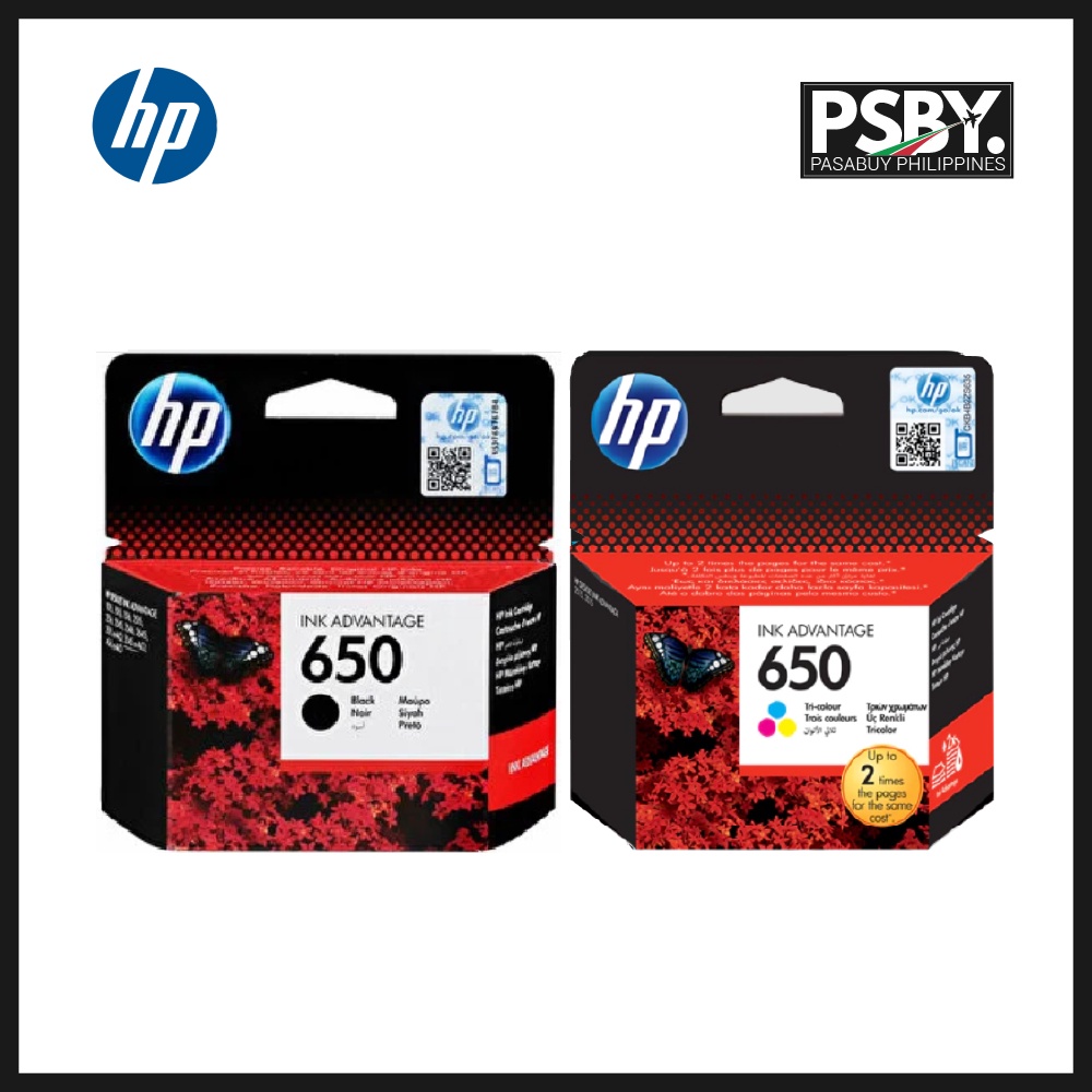 HP 650 Ink Advantage Cartridge Black/Tri-color | Shopee Philippines