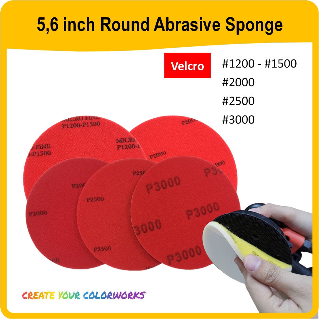 5 inch, 6 inch 1200- 1500 2000 2500 3000 Abrasive Sanding Sponge Disc ...