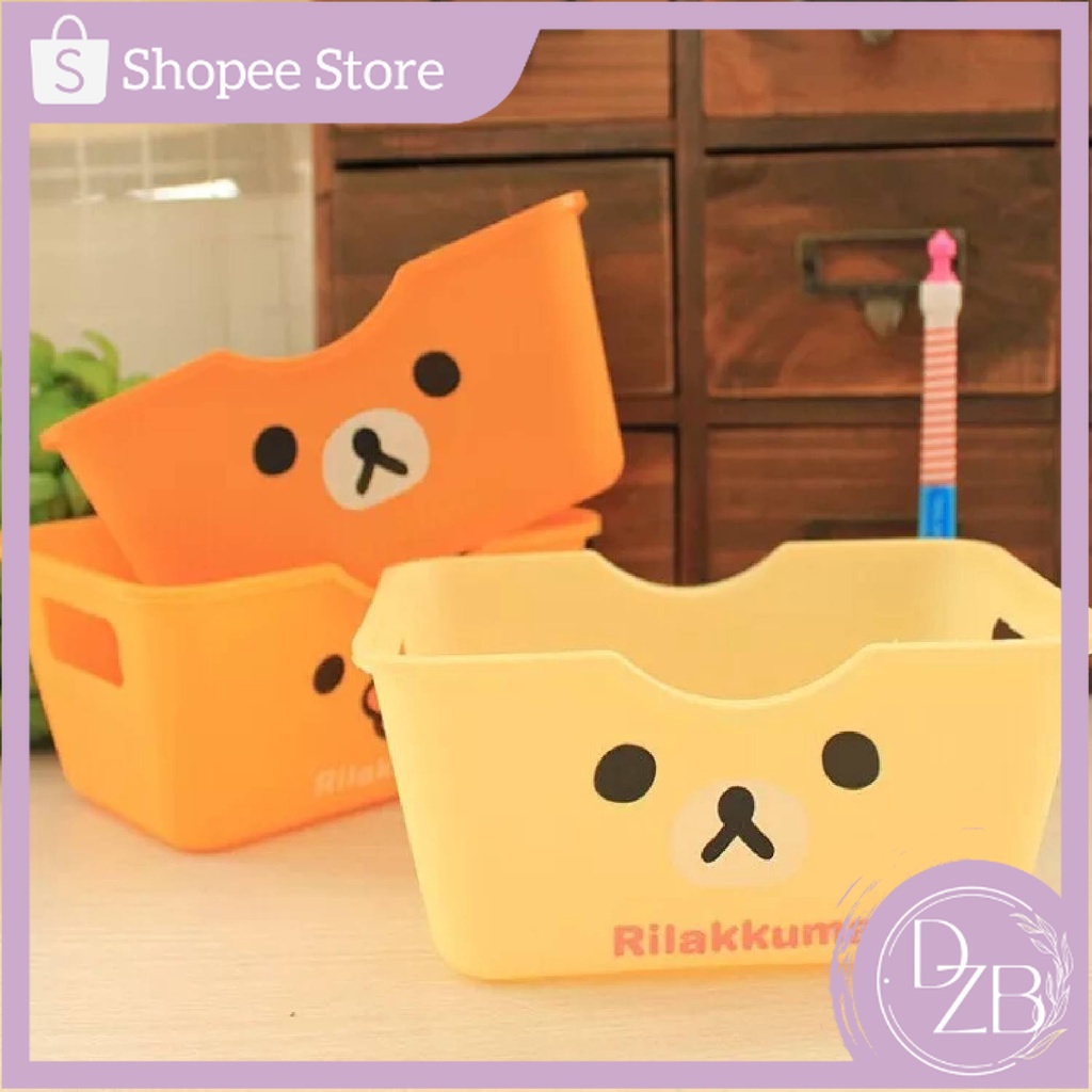 DZB Rectangular Cute Cartoon Storage Box, Desktop Storage Box, Multi ...